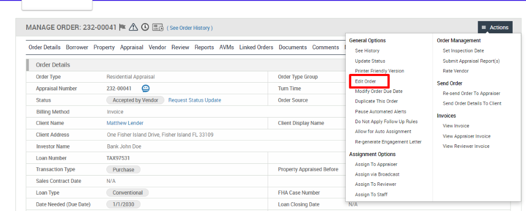How To Edit Appraisal Information – ValueLink Software