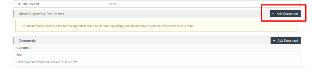 Order Management - Add A Supporting Document To An Appraisal Order – ValueLink Software