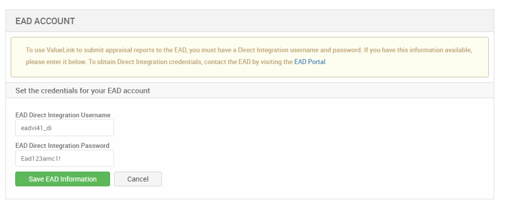 How To Set Up EAD Credentials For Your Company – ValueLink Software