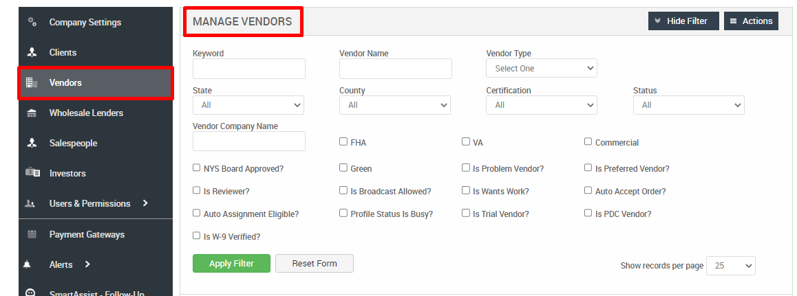 How To Configure The Appraisal Types On Vendor Profile – ValueLink Software