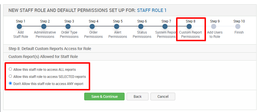 Create a New Staff Role – ValueLink Software