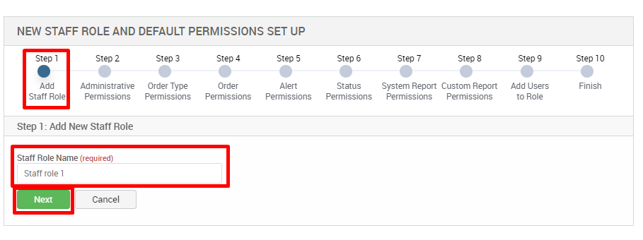 Create a New Staff Role – ValueLink Software