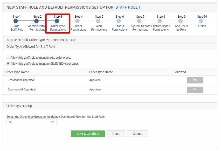 Create a New Staff Role – ValueLink Software