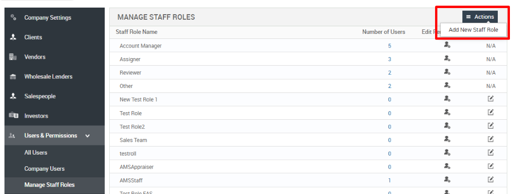 Create a New Staff Role – ValueLink Software