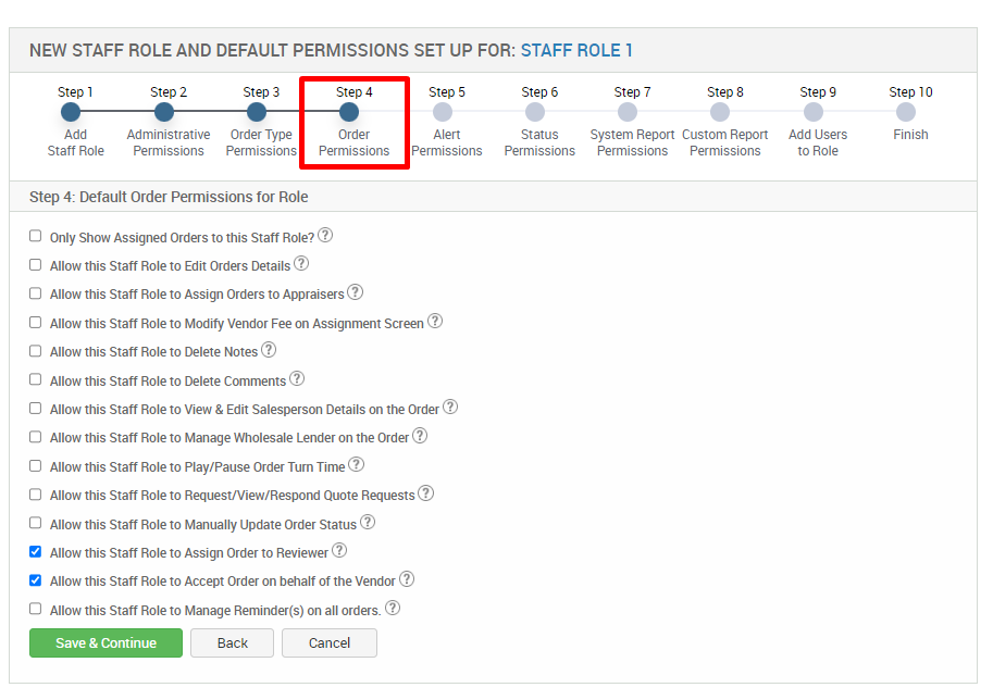Create a New Staff Role – ValueLink Software
