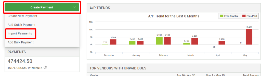 Import Payments into Accounts Payables – ValueLink Software