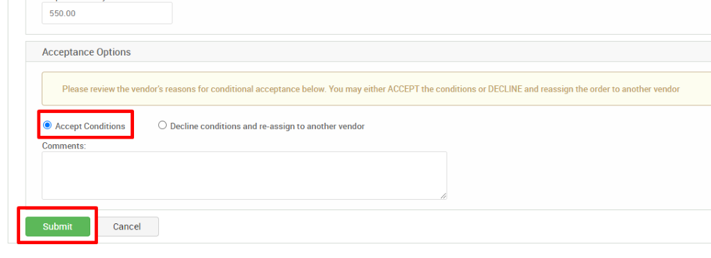 Review Fee and Due Date Conditions Proposed by the Vendor – ValueLink ...