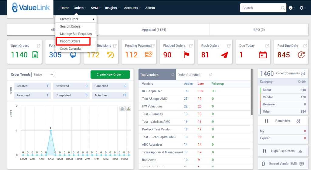 How to Import Orders – ValueLink Software
