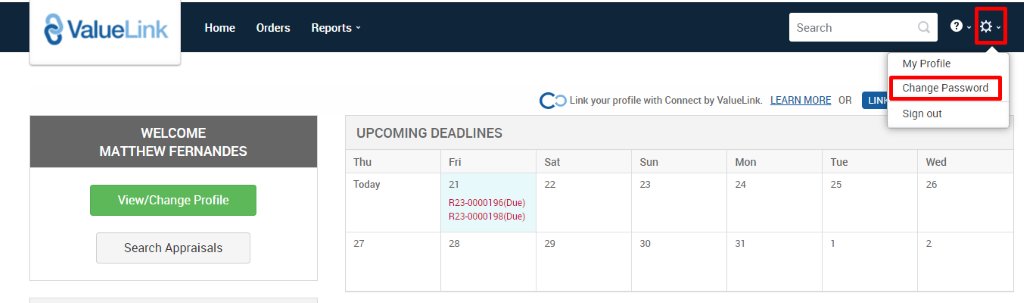 Change & Resetting your Password – ValueLink Software