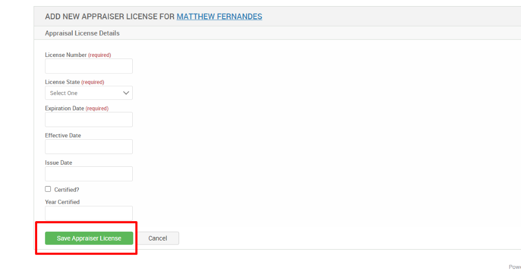 Adding/Editing/Deleting License Information – ValueLink Software
