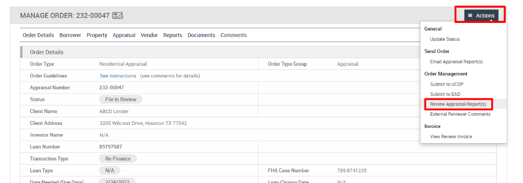 Run RealView Automated Review on Appraisal – ValueLink Software