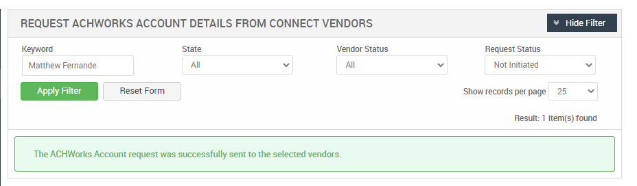 Retrieving ACHWorks details form Connect Appraisers – ValueLink Software