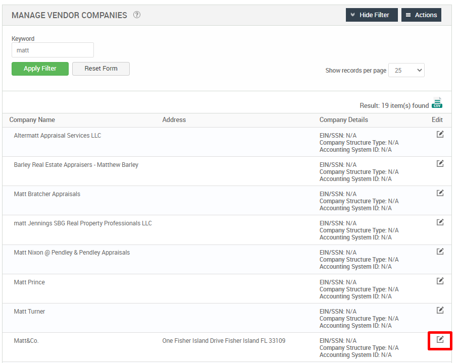 How to Add, Edit or, Delete a Vendor Company – ValueLink Software