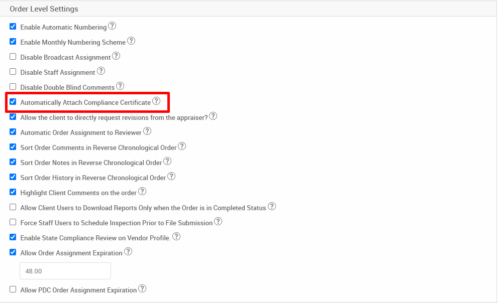 How To Automatically Attach Compliance Certificates – ValueLink Software