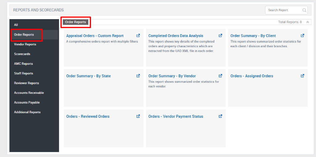 How To Generate An Appraisal Order Report – ValueLink Software
